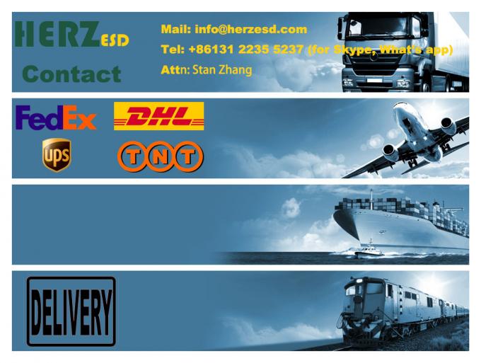 Blue Color ESD Safe Chairs / Static Dissipative Chair With Grounding Chain